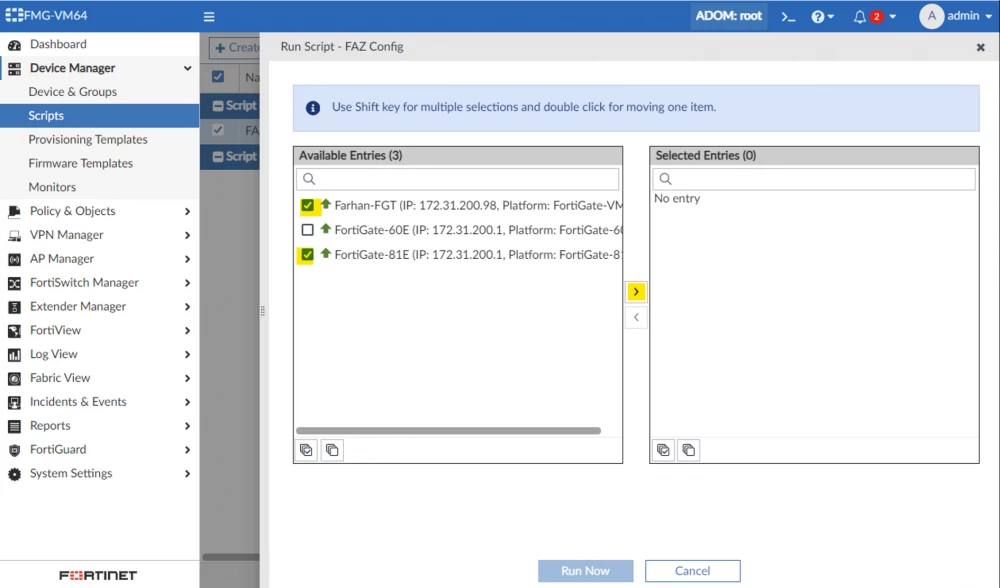 Technical Tip: How to enable FortiAnalyzer Logging on FortiGate using ...