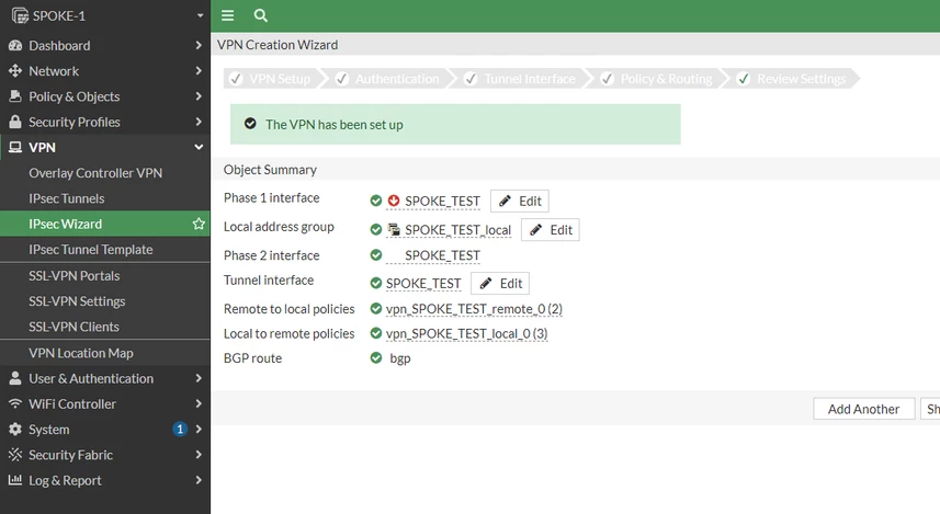 Troubleshooting Tip: VPN Creation using Hub-and-Spoke template in IPsec ...
