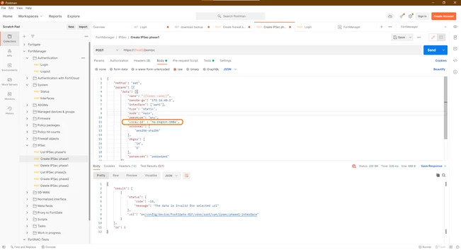 Technical Tip: FortiManager API troubleshooting using browser developer ...