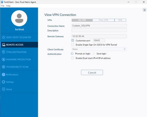 Technical Tip: How to push custom VPN tunnels to FortiSASE managed ...