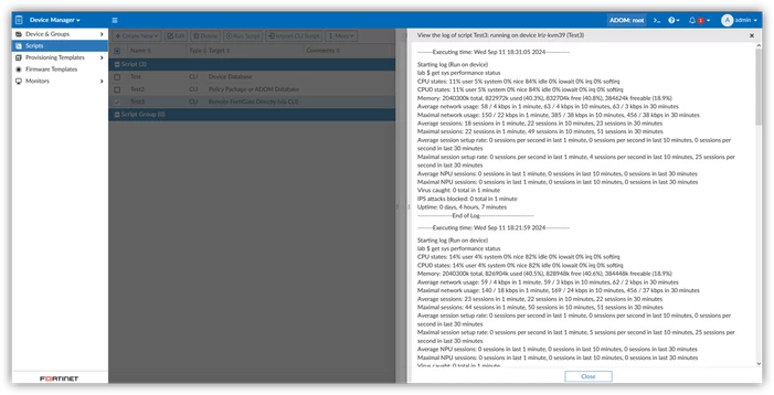 Technical Tip: CLI Script behavior to run in FortiManager | Community