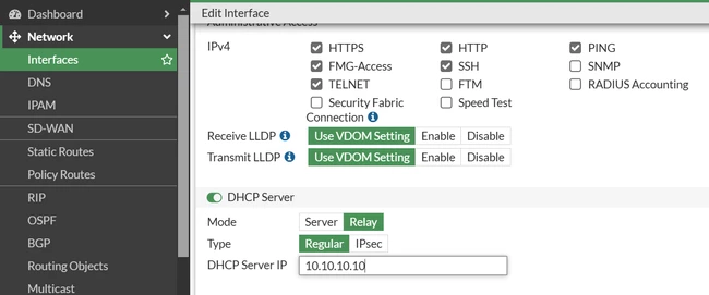 Technical Tip: How to configure FortiGate as DHCP server | Community