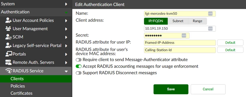 Technical Tip: How to resolve FortiAuthenticator radius error, Ignoring ...