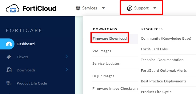 Technical Tip: How to obtain firmware images for Fortinet products ...