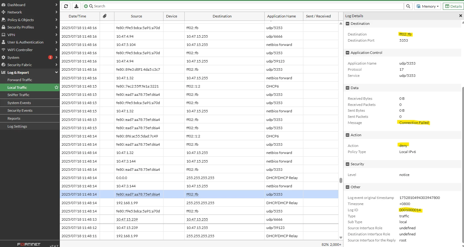 Troubleshooting Tip: FortiGate Receiving Unsolicited DHCPv6 Multicast ...