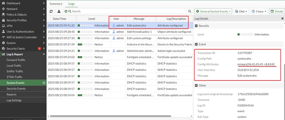 Technical Tip: How to verify configuration changes in FortiGate and ...