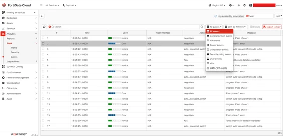 Technical Tip: How to view logs on FortiGate Cloud | Community