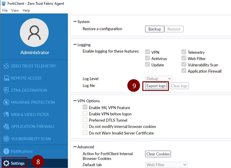 Technical Tip: How to generate and export Debug logs from various ...