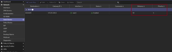 Technical Tip: How to create a static route on FortiGate from the GUI ...
