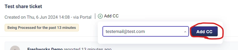 Customer Portal - CC person in ticket poor UI design | Freshworks Community