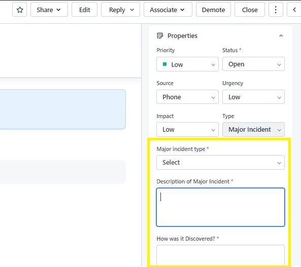 Ability to highlight fields for Major Incidents | Freshworks Community
