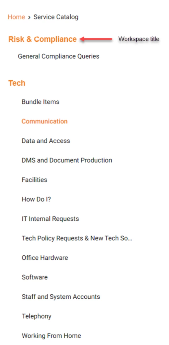 Service Catalogue List Order / Workspaces | Freshworks Community