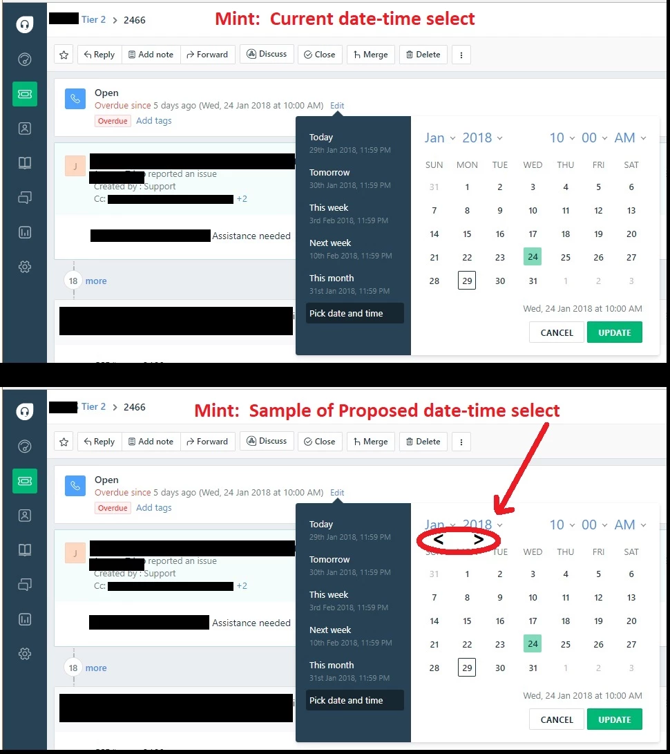 Mint: Due date Enable rapid select ( ) next / previous month ...