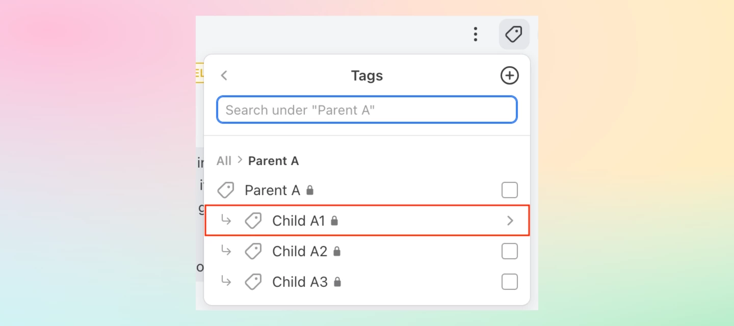 Improved tag menu navigation | Community