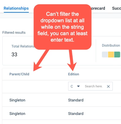 Allow dynamic filtering on dropdown list fields on New C360 ...