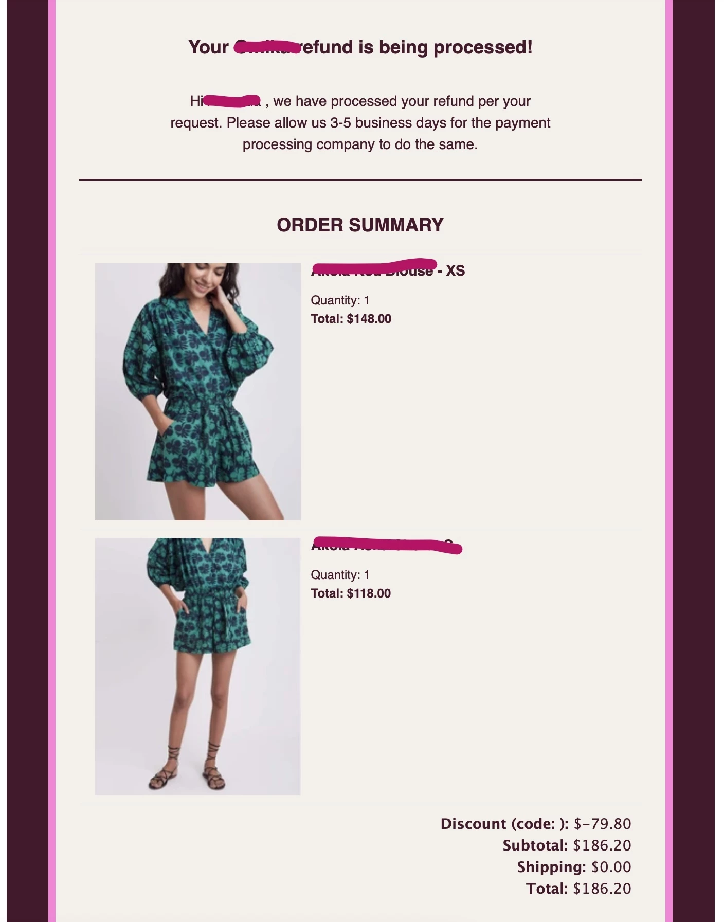 What Code Is Needed To Be There In The Order Cancellation Receipt 