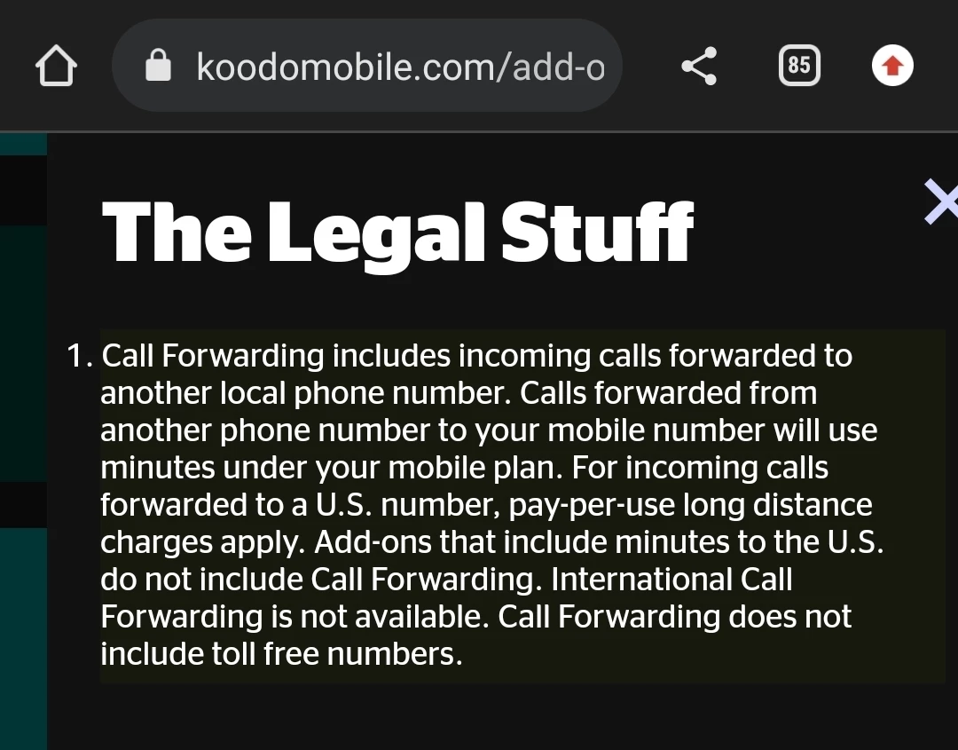 Call Forward To USA Number And ROAMING Charges Koodo Community call-forward-to-usa-number-and-roaming-charges-koodo-community