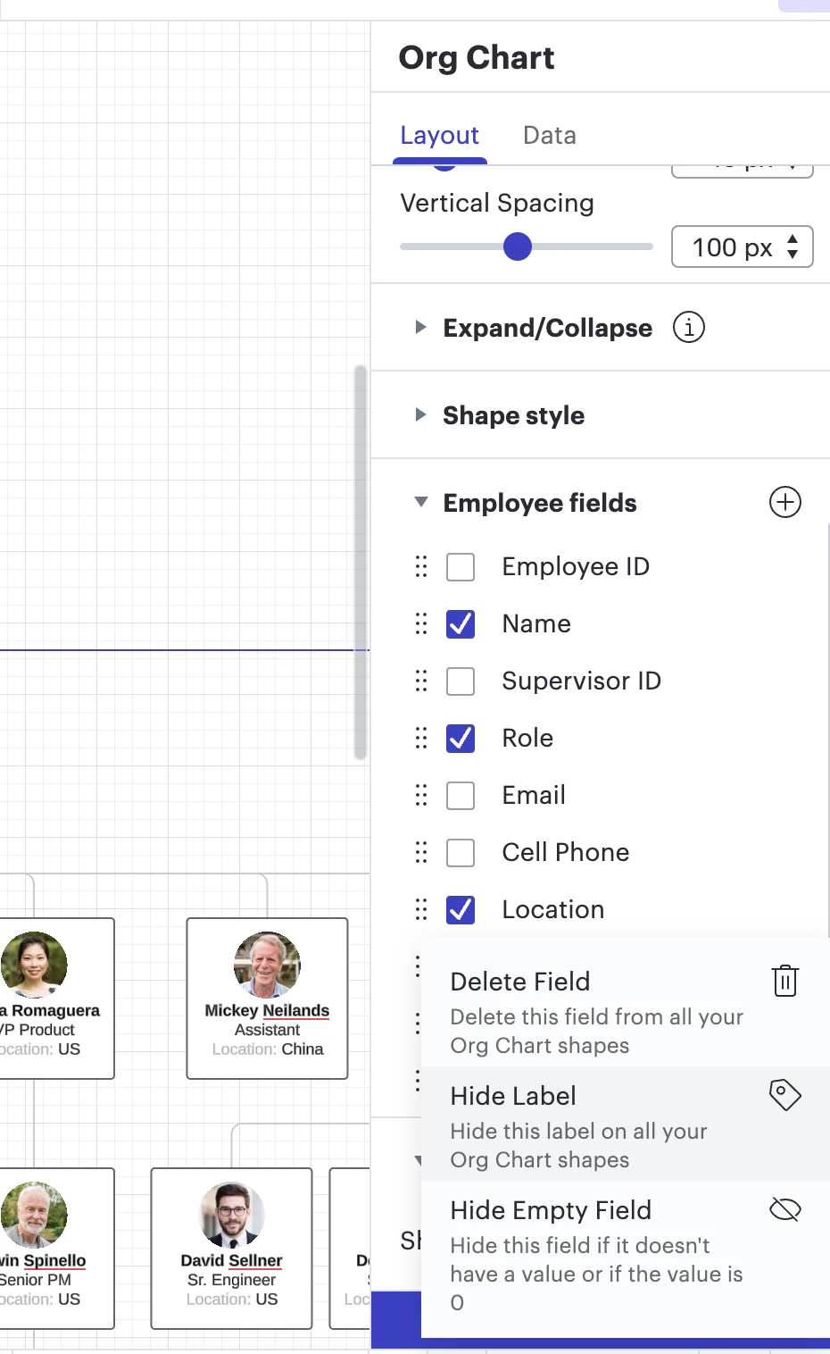 Change the text color of a label in a Lucidchart org chart | Community