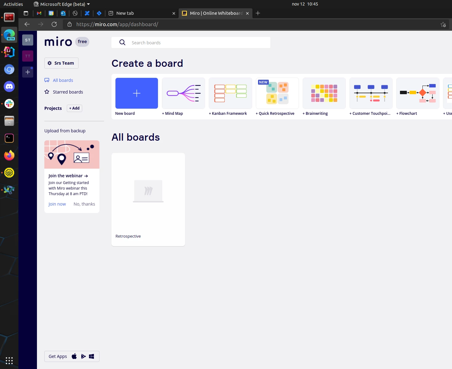 Make the left menu lighter | Miro