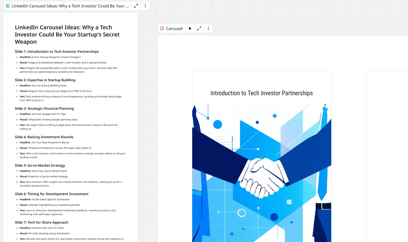 Generate LinkedIn Carousel using AI and Slides | Miro