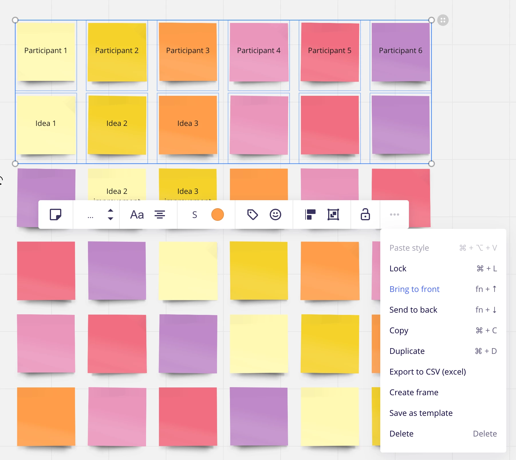 Clear Content On Multiple Sticky Notes Miro