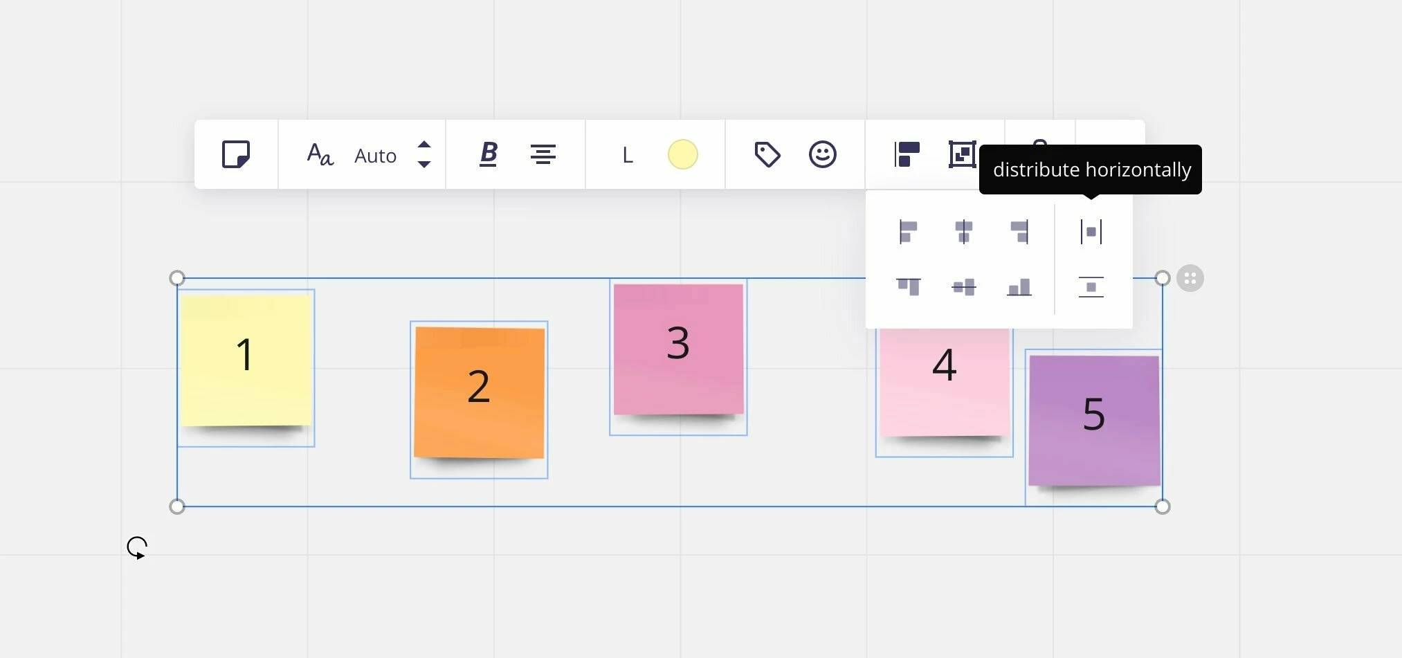Is The Distribute Horizontally vertically Options Mixed Up Miro