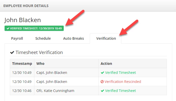 Checking Timesheet Verification on the Payroll Export | Community