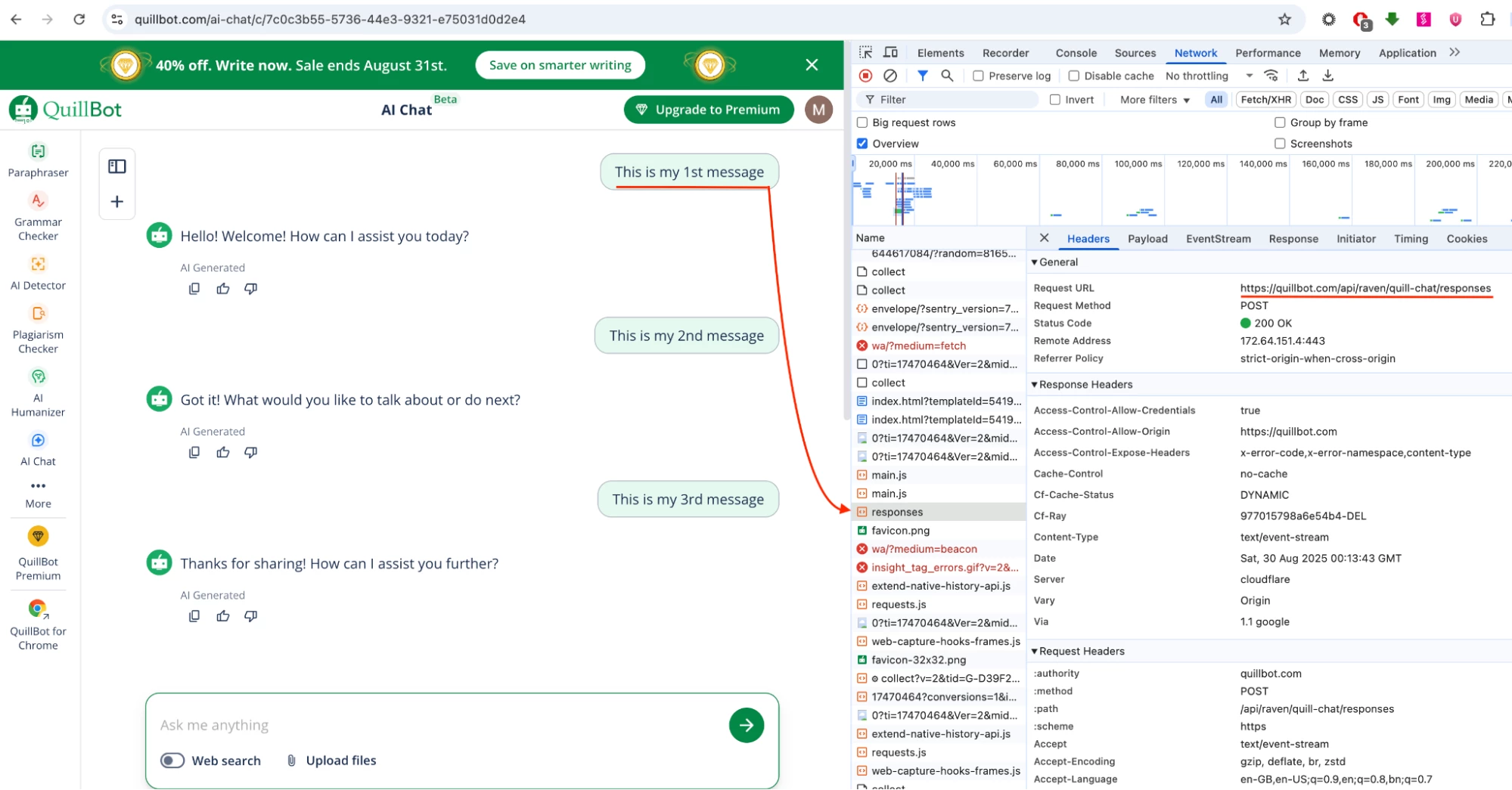 QuillBot AI Chat - DLP on Activity 'Post' | Community