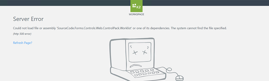 Could Not Load File Or Assembly Sourcecode Forms Controls Web Controlpack Worklist Community