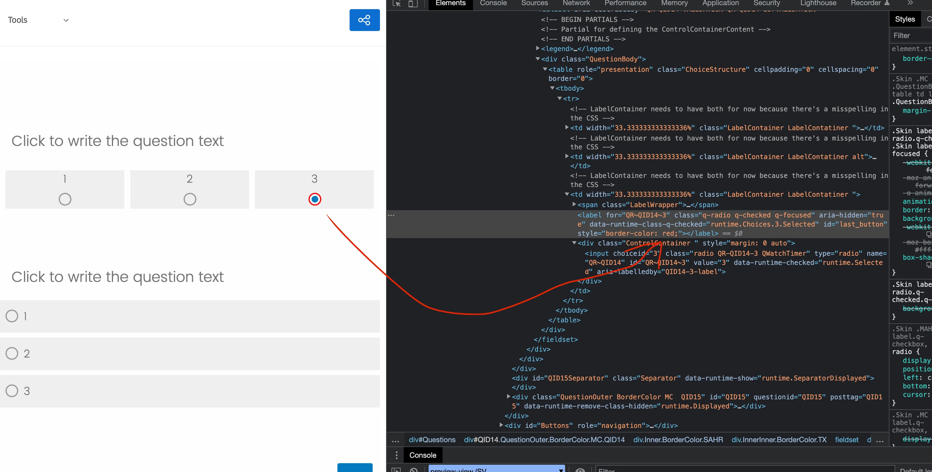 JavaScript For Radio Button Color Change Doesn t Work In Vertical Case 