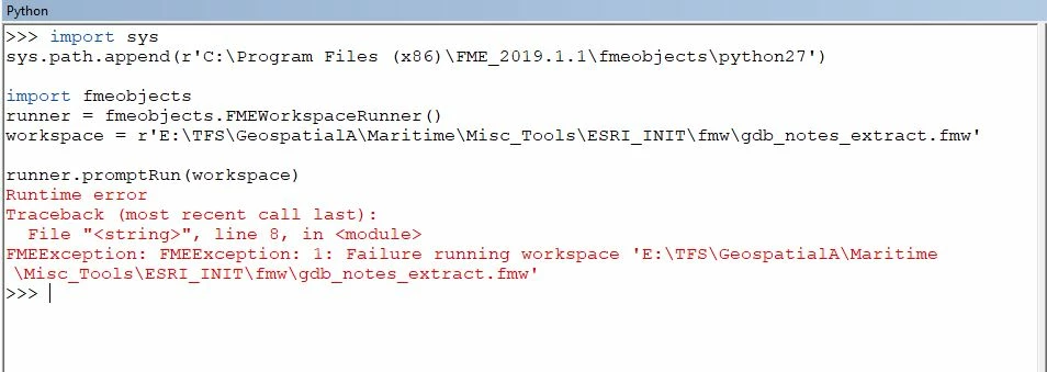 Running Workspace From Python Community 