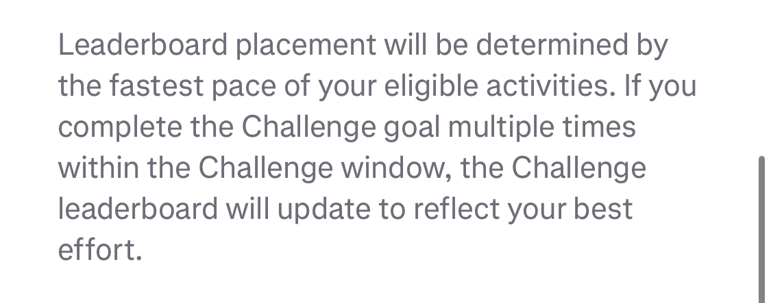 Running pace based challenges broken | Community