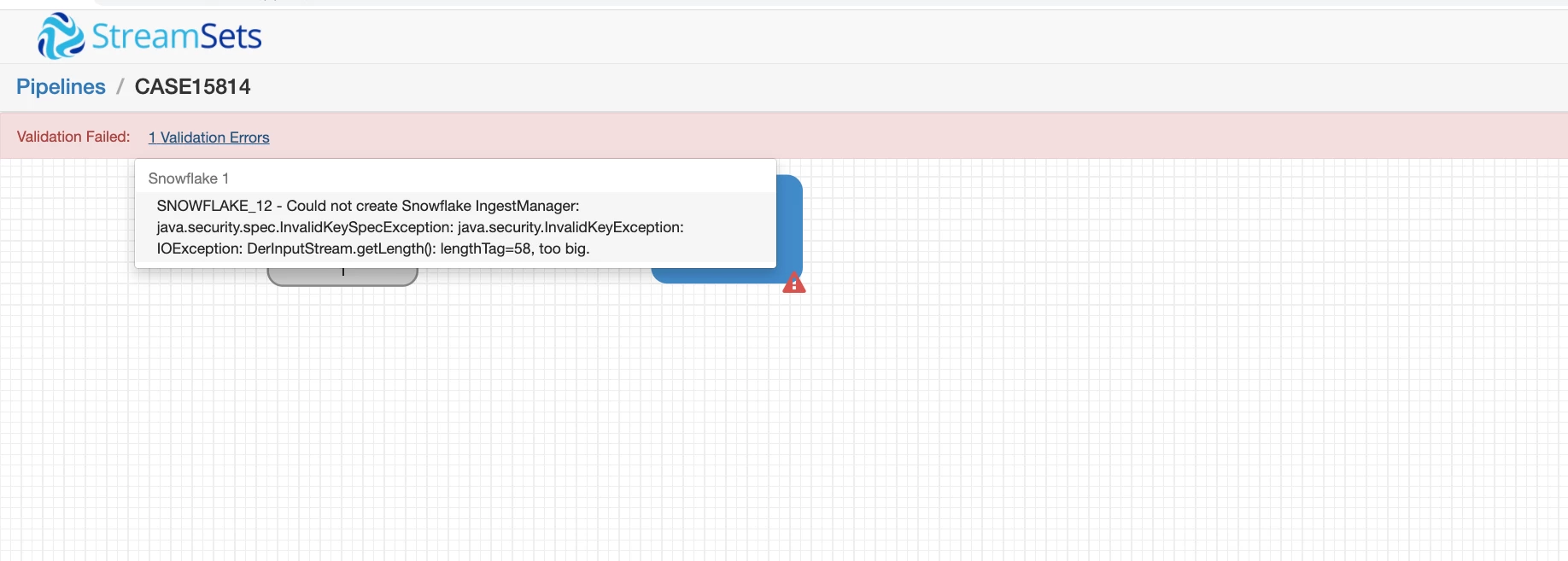 Snowpipe Configuration Throws Snowflake12 Ioexception Streamsets Community