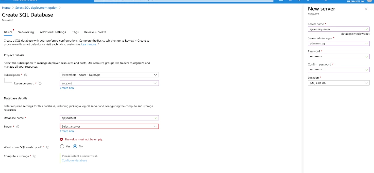 Ingestion To Azure Mssql Using Sdc Streamsets Community