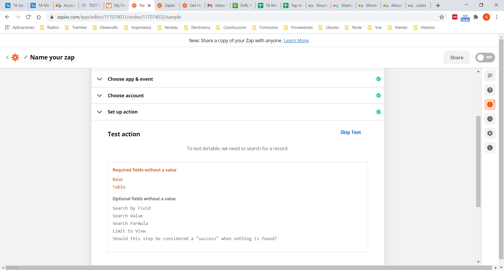 Find Record On A Synced Airtable Table Gives Me An Error Zapier Community