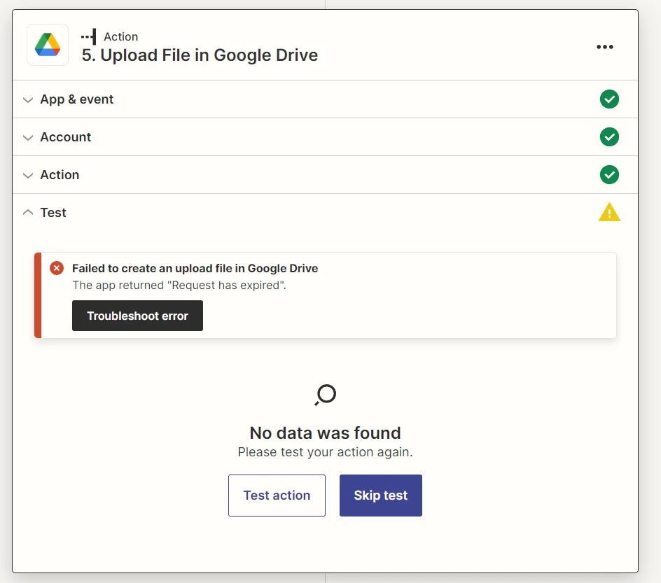 Failed To Create An Upload File In Google Drive The App Returned Re Has Expired 