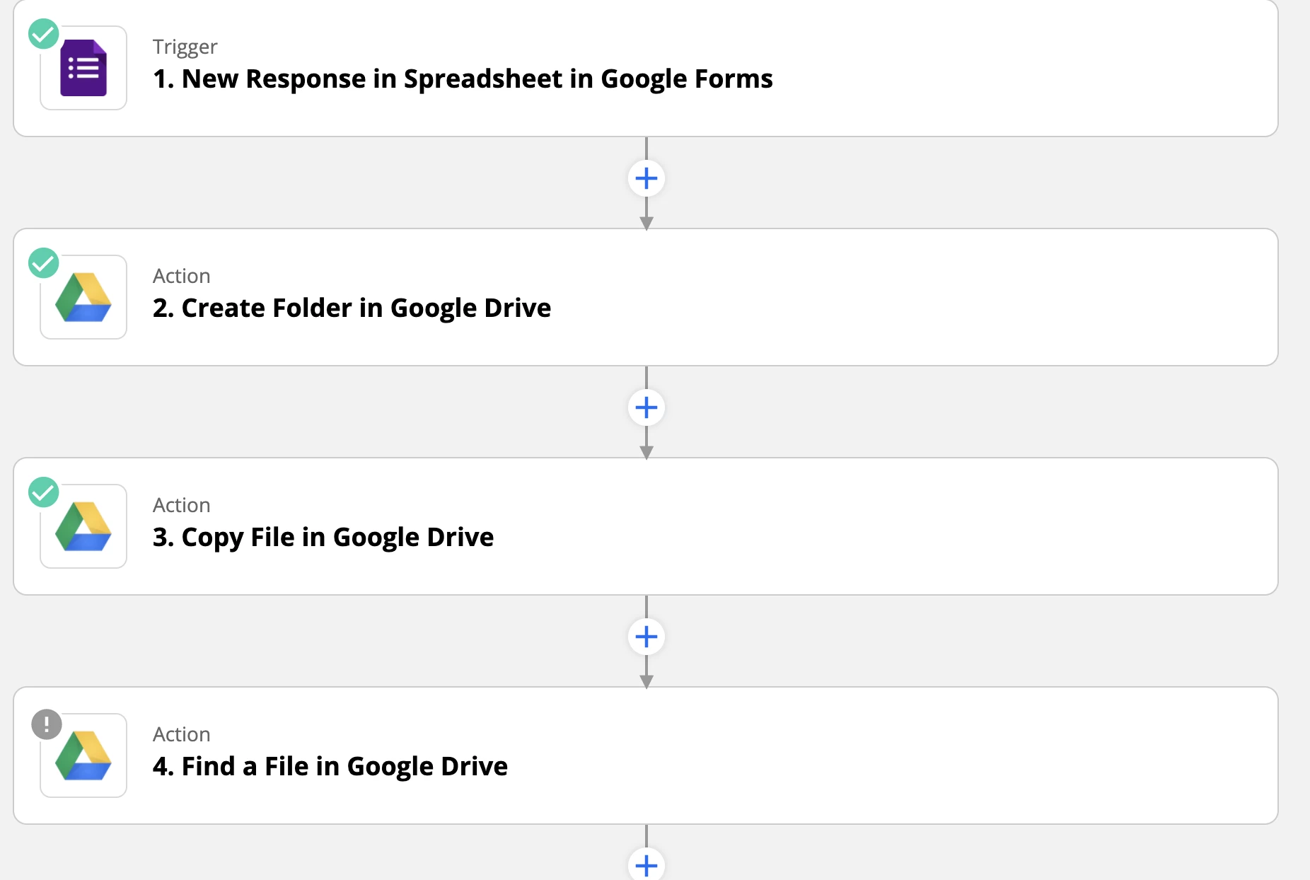 Multi step Google Drive Folder file Creation Zapier Community