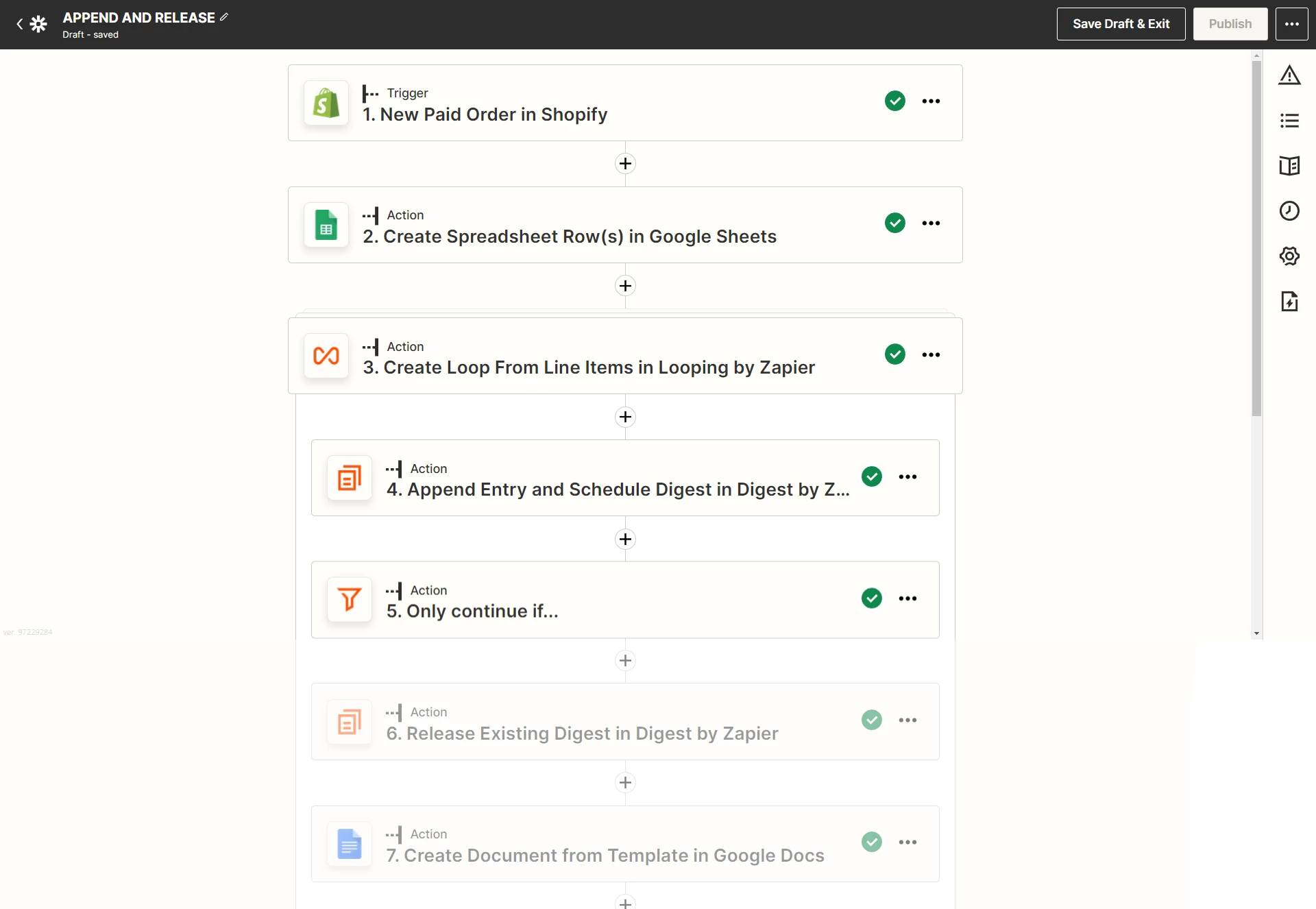 Zap Is Only Looping On A Single Row In Google Sheets Instead Of All
