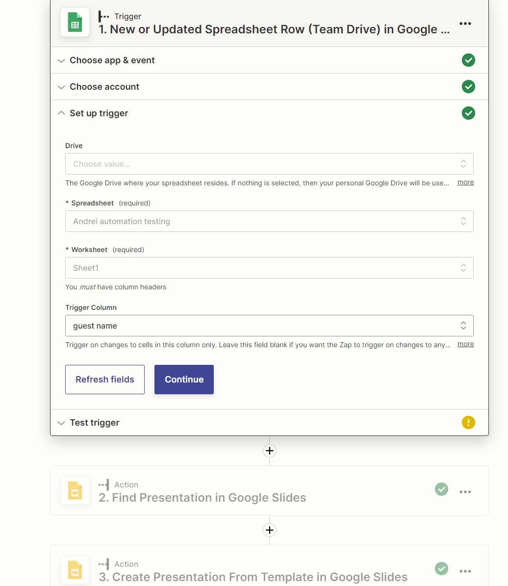 Want To Create A Dynamic Step That Populates In A Google Slide Every 