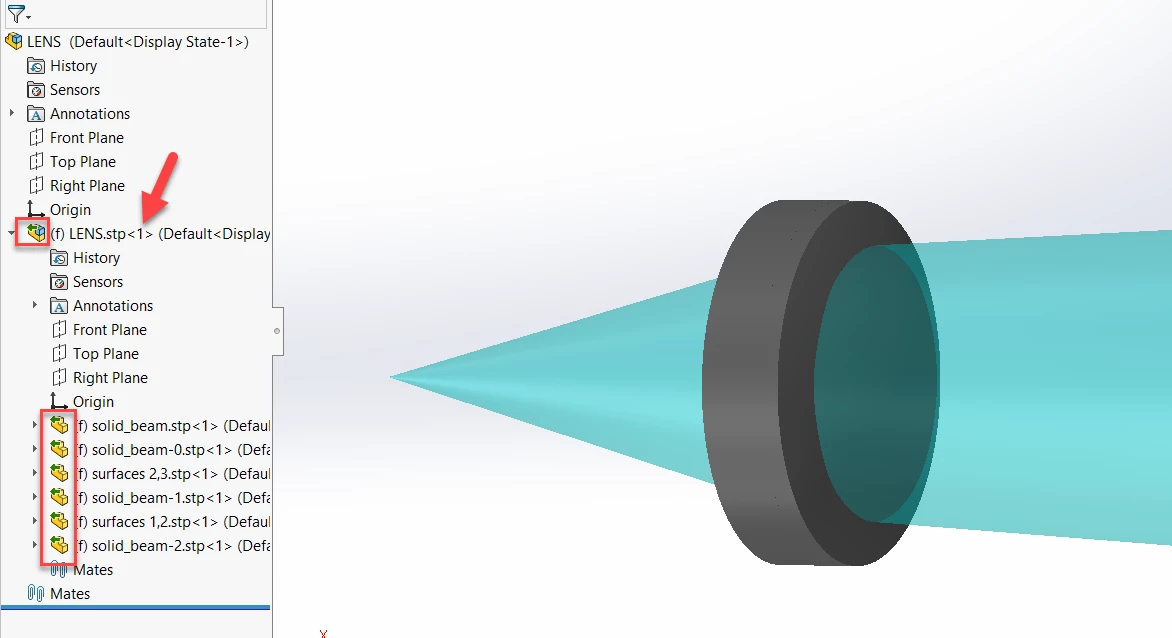 Importing Step Iges Files In Solidworks Zemax Community